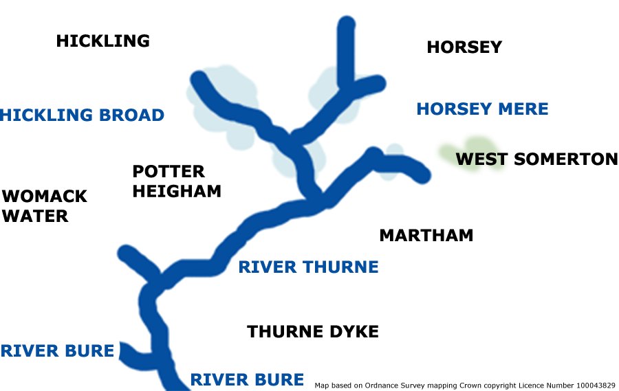 River Thurne Map Riverside Plots Hi Res Stock Photography And Images